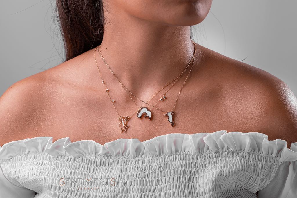 Bahrain Map Pearls Necklace – Sentiments Jewelry